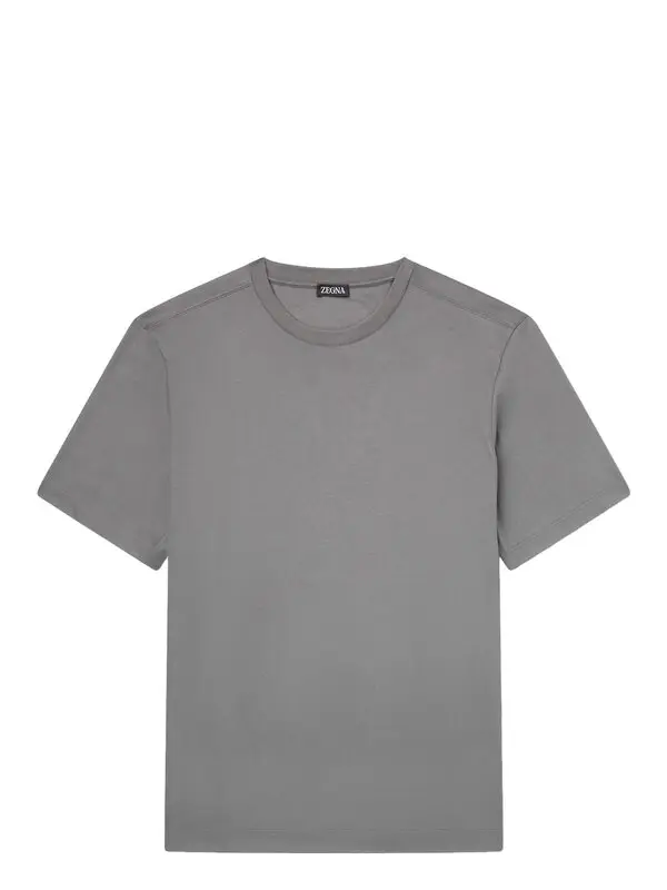 Zegna Cotton-jersey T-shirt - Brown