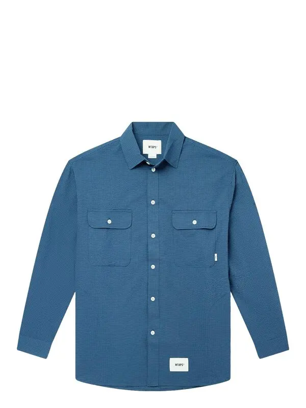 WTAPS Checked Seersucker Shirt - Green