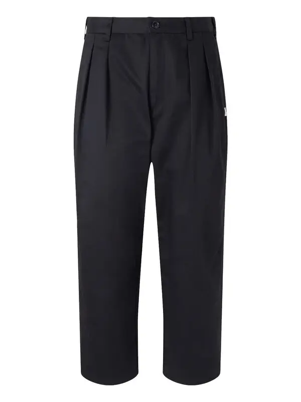 WTAPS Straight-leg Pleated Twill Trousers - Black