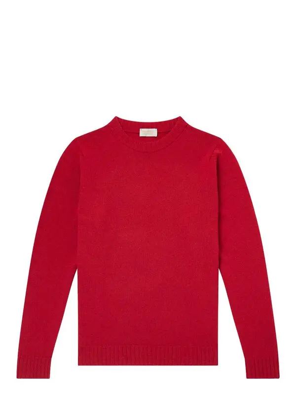 John Smedley Norfolk Recycled-cashmere And Merino Wool-blend Sweater - Red