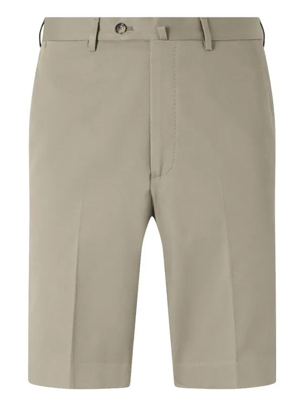 DE PETRILLO Straight-leg Cotton-blend Twill Shorts - Neutrals