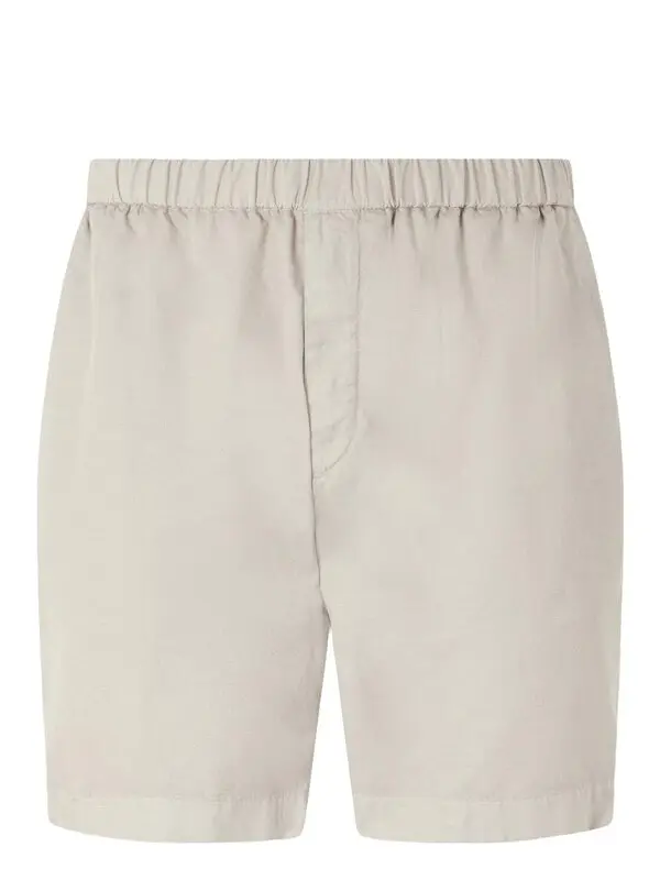Boglioli Straight-leg Cotton-blend Twill Shorts - Neutrals
