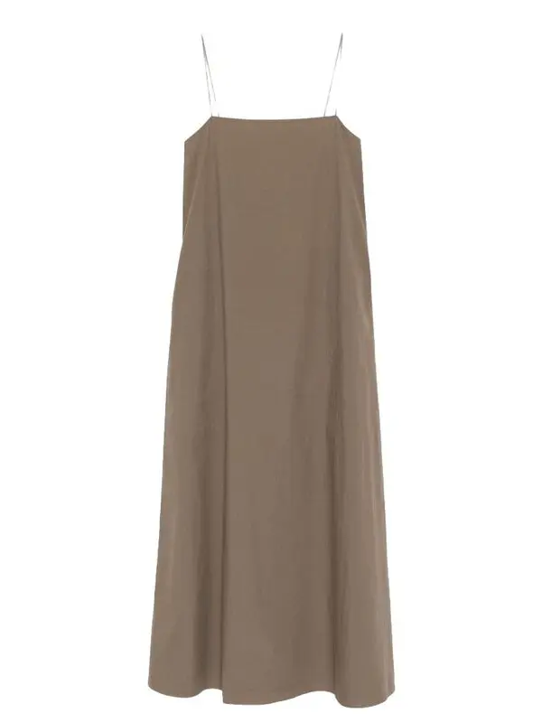 Matteau Cotton Square Neck Maxi Dress - Brown