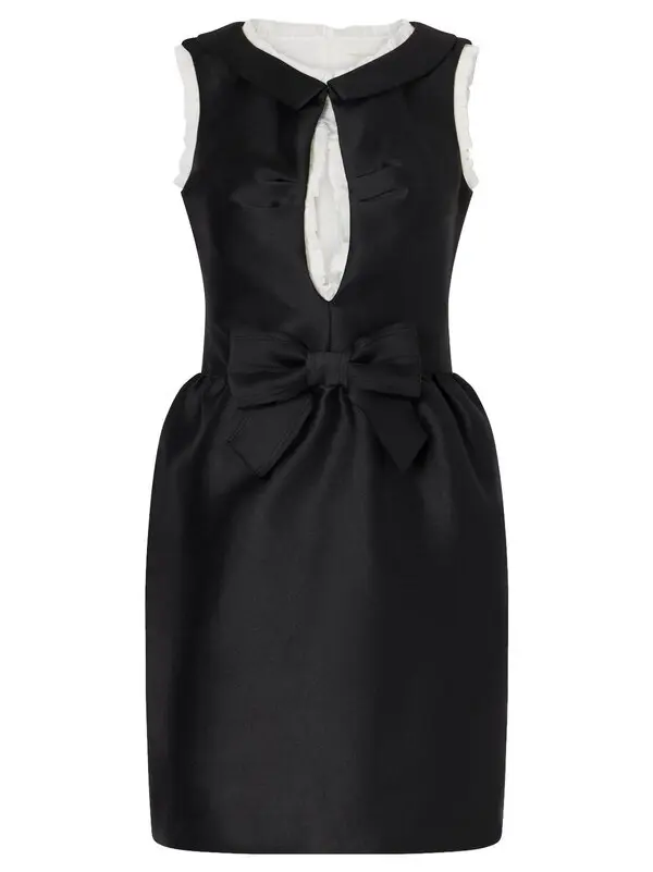SHUSHU/TONG Bow-detailed Crepe Mini Dress - Black