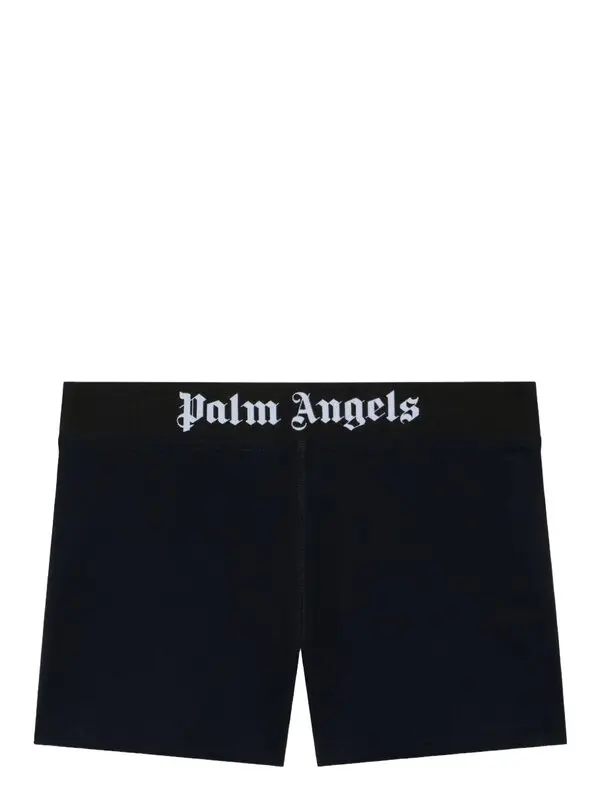 Palm Angels Logo Band Shorts - Black