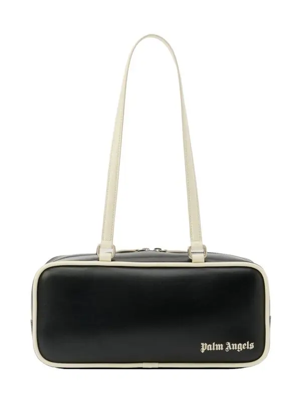 Palm Angels Logo Print Shoulder Bag - Black