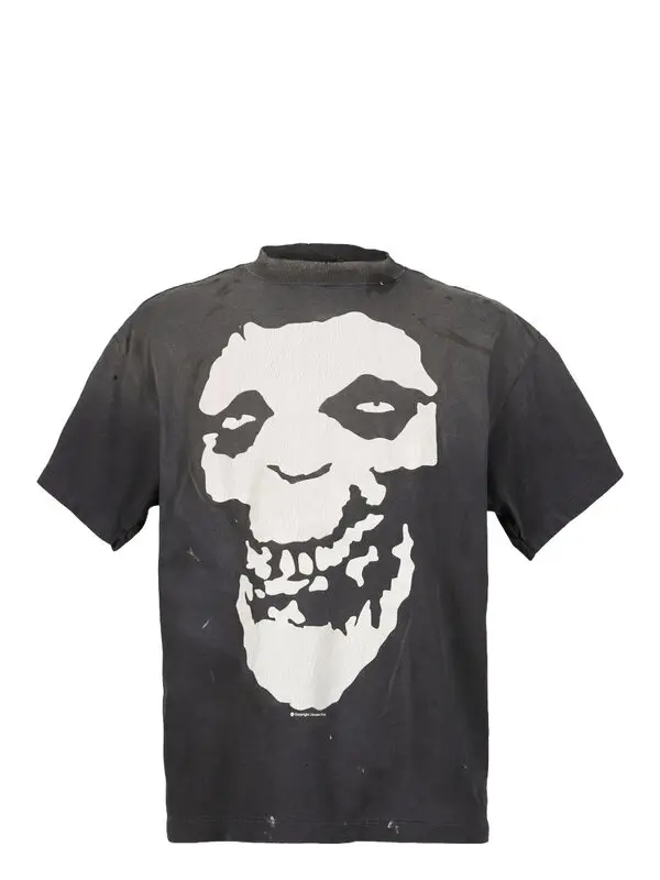 SAINT MXXXXXX Printed Cotton T-shirt - Black