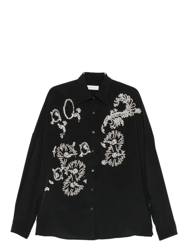 Dries Van Noten Casia Embroidered Shirt - Black