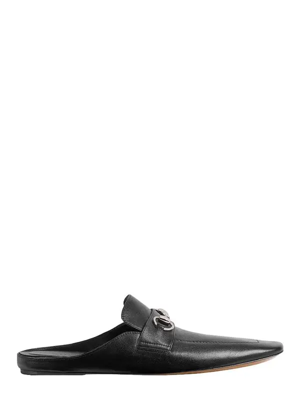 Gucci Slipper With Horsebit Detail - Black