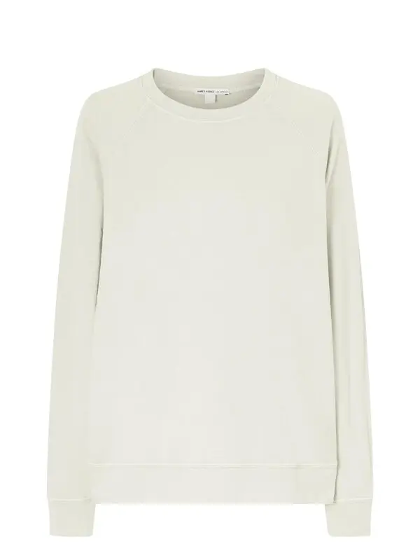 JAMES PERSE Supima Cotton-terry Crewneck Sweatshirt - Green