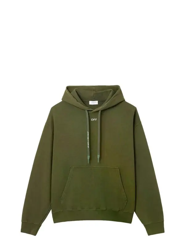 Off-White Diag-stripe Hoodie - Green