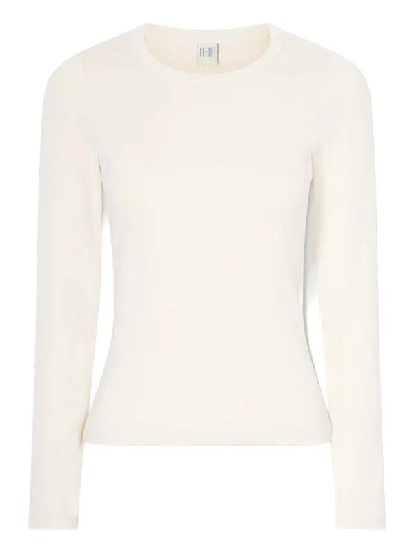 FLORE FLORE Max Organic Cotton-jersey T-shirt - Neutrals