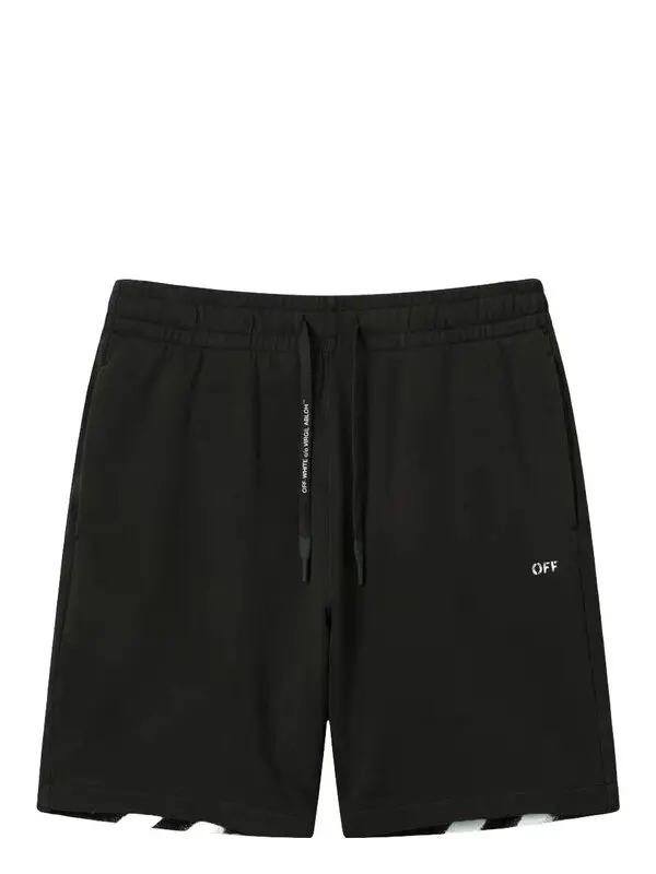 Off-White Diag-stripe Track Shorts - Black
