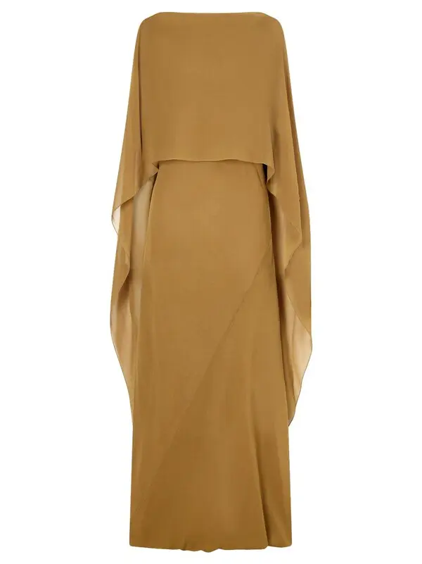 CORTANA Galea One-shoulder Silk-chiffon Maxi Dress - Green