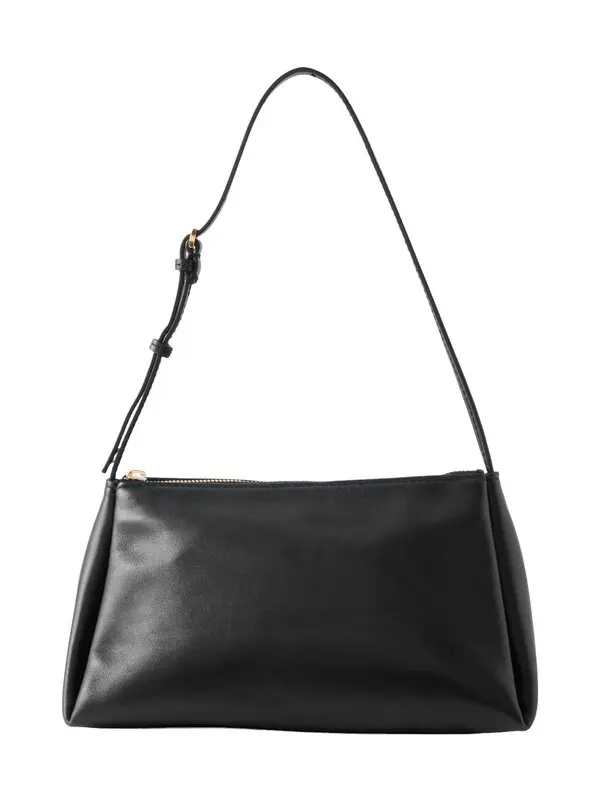 Calvin Klein Aurelis Leather Shoulder Bag - Black