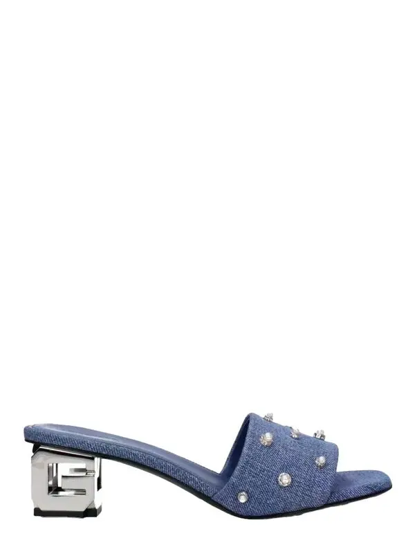 Givenchy G Cube Stud-embellished Heeled Sandals - Blue