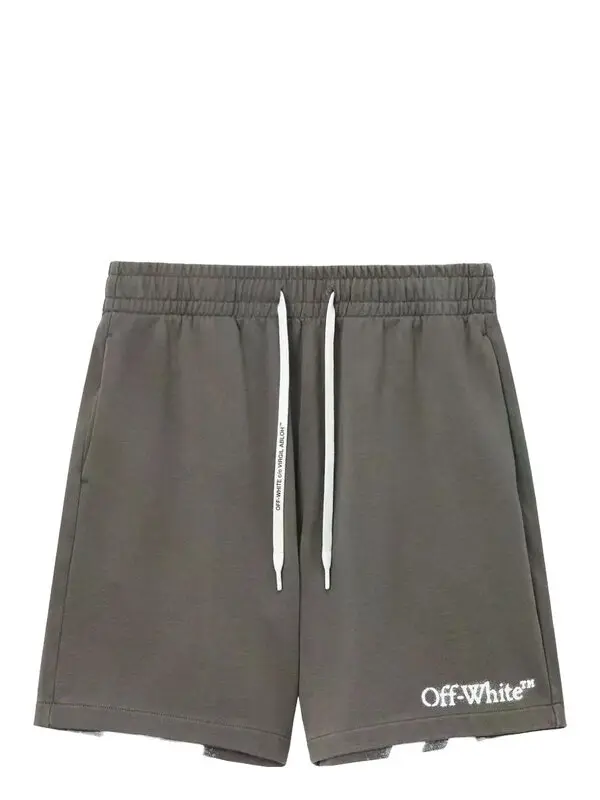 Off-White Diag-stripe Jersey Shorts - Grey