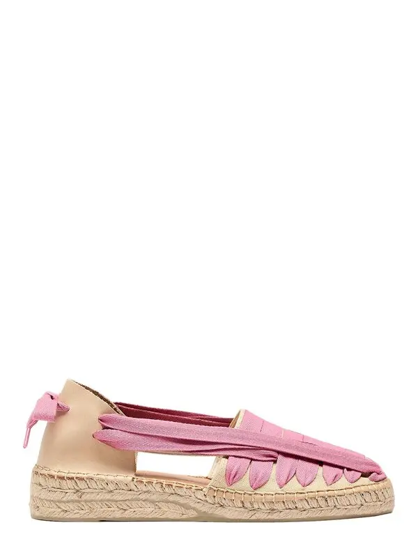 NAGUISA Soc Espadrille With Ribbon Detailing - Pink