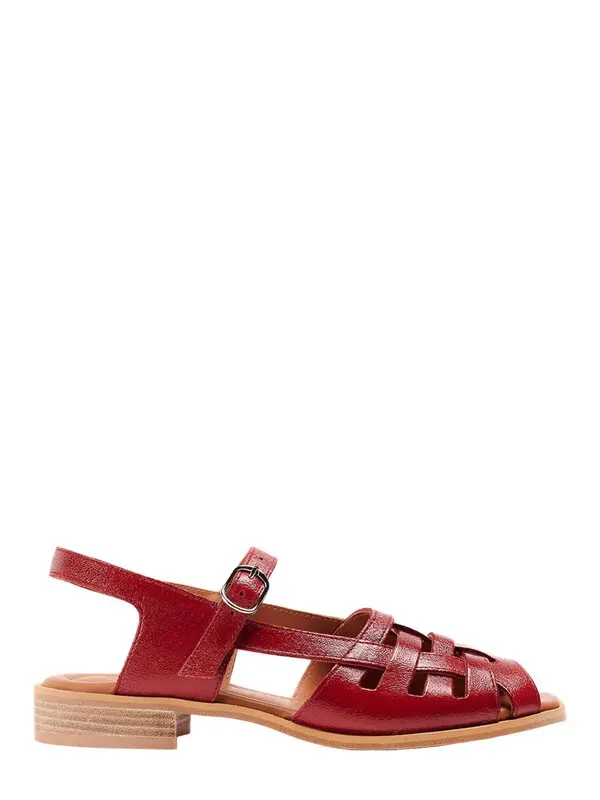 NAGUISA Manto Gloss Slingback Sandals - Red