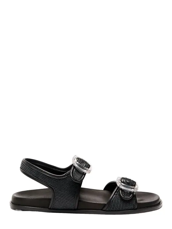 NAGUISA Canet Mesh Bio Sandal With Transparent Buckle - Black