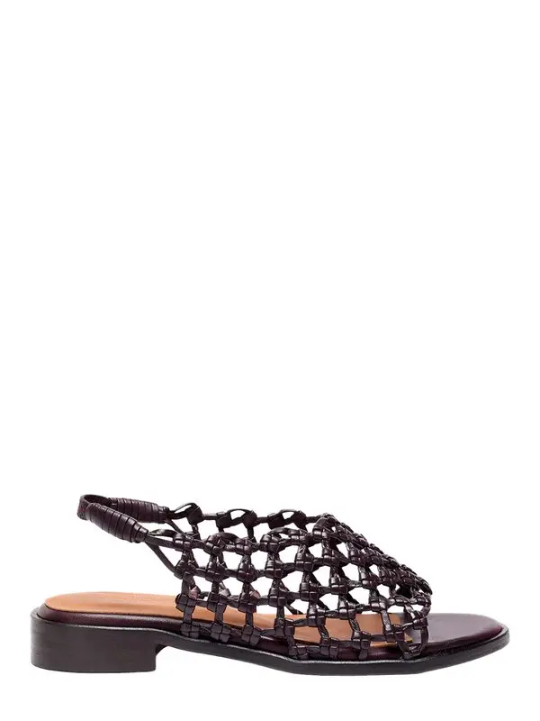 NAGUISA Mogan Braided Open-toe Sandals With Elastic Ankle Strap - Purple