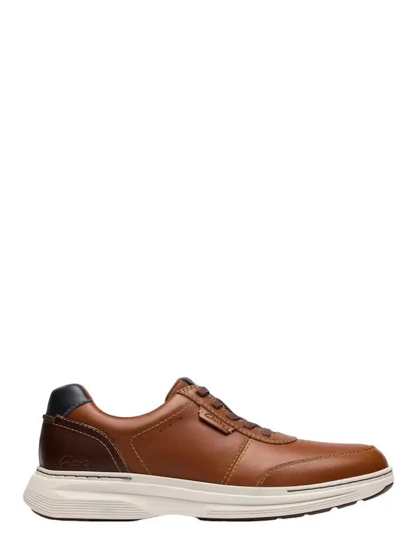 Clarks Craftwell Lace Leather Casual Shoes - Tan Leather