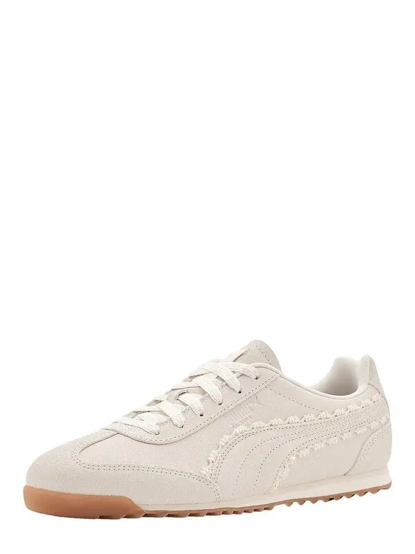 PUMA Arizona Lace Up Suede Sneakers - Bone