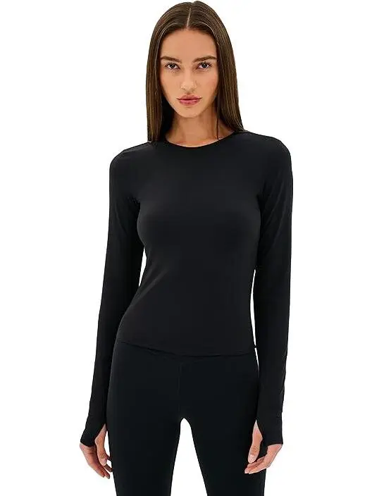 Splits59 Airweight Lite Long Sleeve Waist Length Top - Black