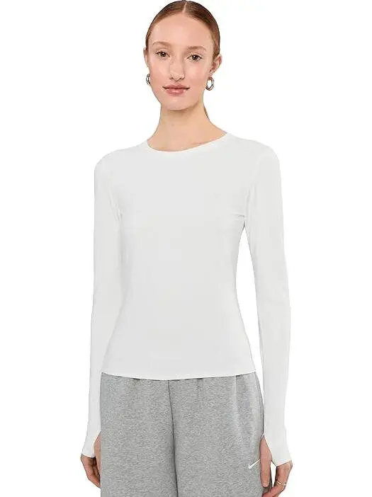 Splits59 Airweight Lite Long Sleeve Waist Length Top - White