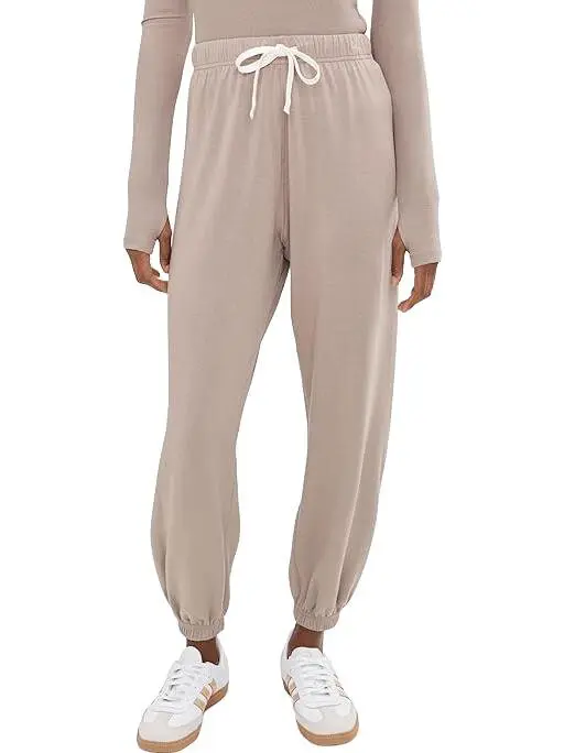 Splits59 Andie Oversized Fleece Sweatpants - Beige