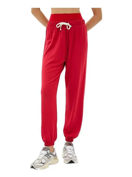 Splits59 Andie Oversized Fleece Sweatpants - Red