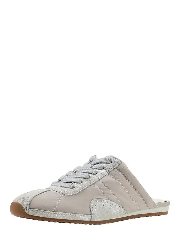 J/SLIDES NYC Pandora Mule With Lace Up Detail - Gray