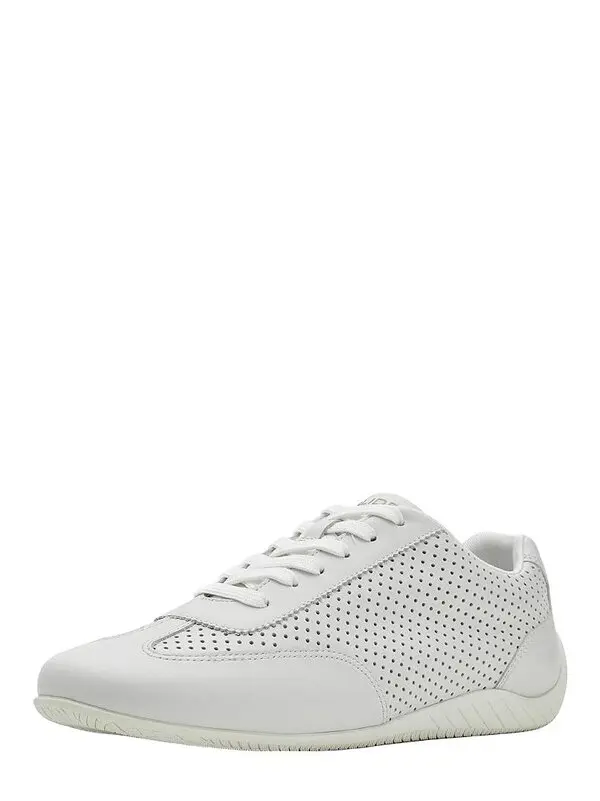 J/SLIDES NYC Mary Perforated Leather Lace-up Sneakers - White