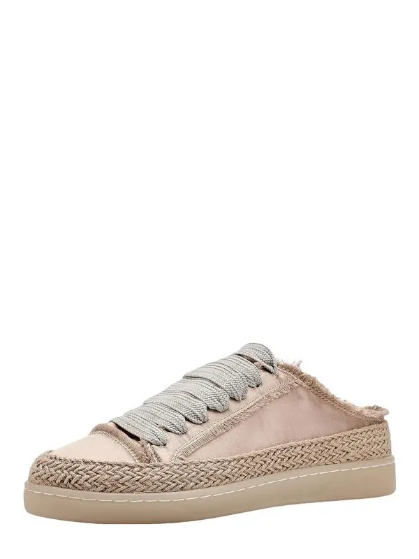 J/SLIDES NYC Henlen Satin Sneakers With Lucite Bottom - Gold