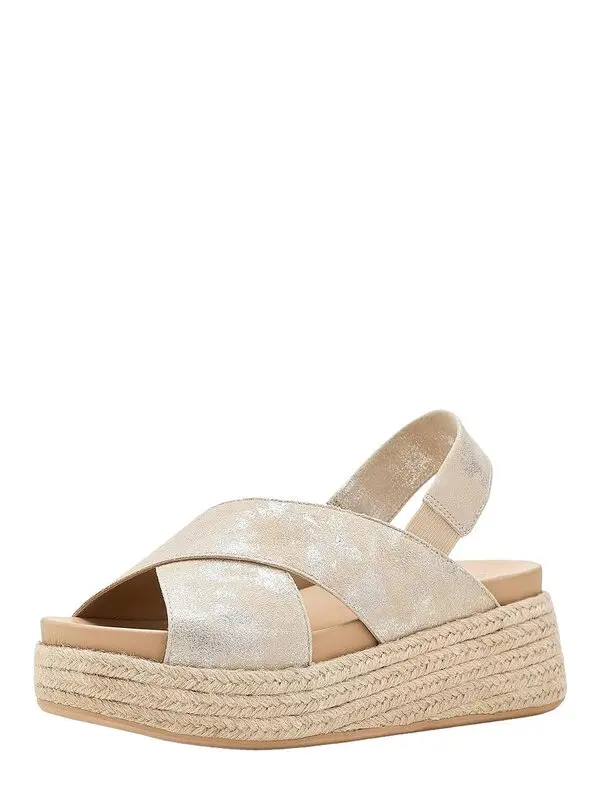 J/SLIDES NYC Berlin Platform Espadrille Sandals - Beige