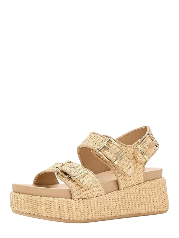 J/SLIDES NYC Brooke Dress Sandals With Metal Buckles - Gray