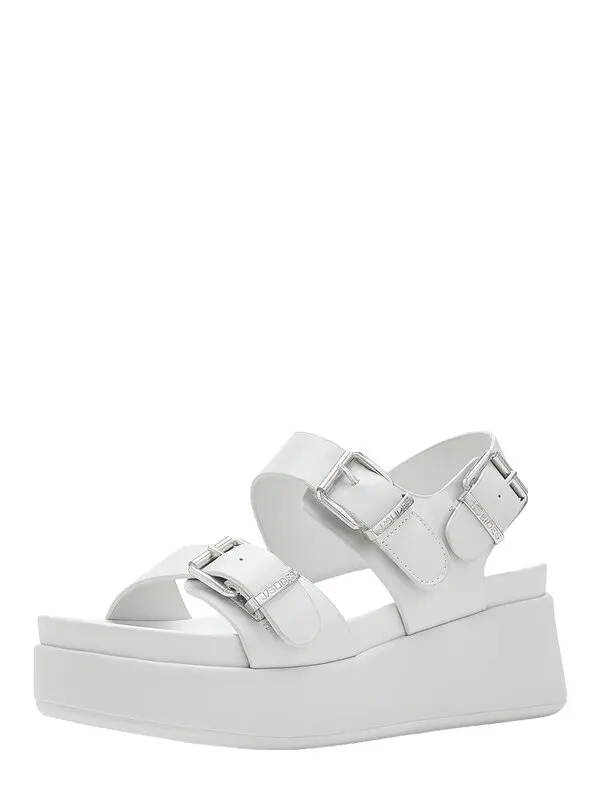 J/SLIDES NYC Brooke Dress Sandals With Metal Buckles - White