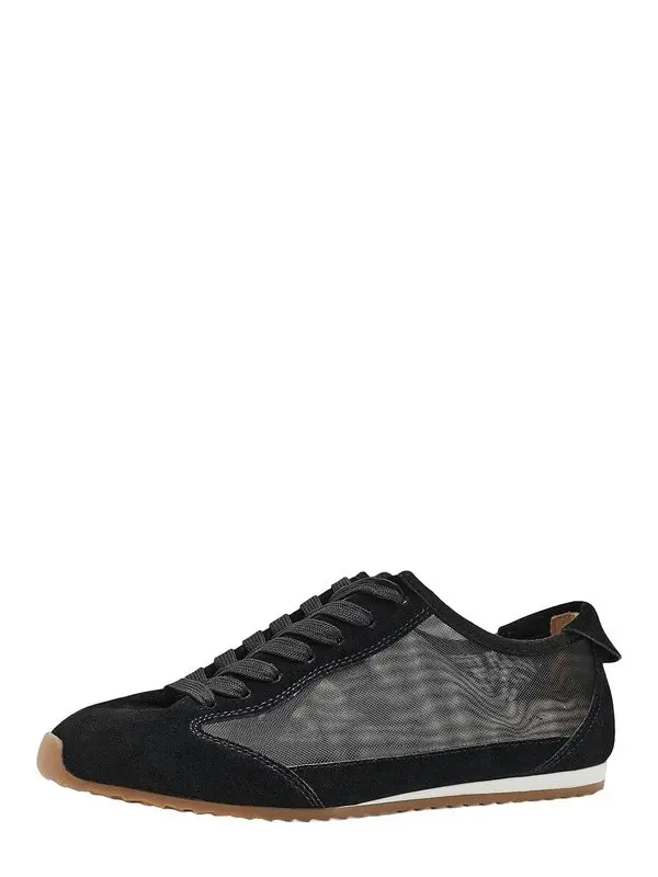 J/SLIDES NYC Paz Suede And Mesh Lace-up Sneakers - Black