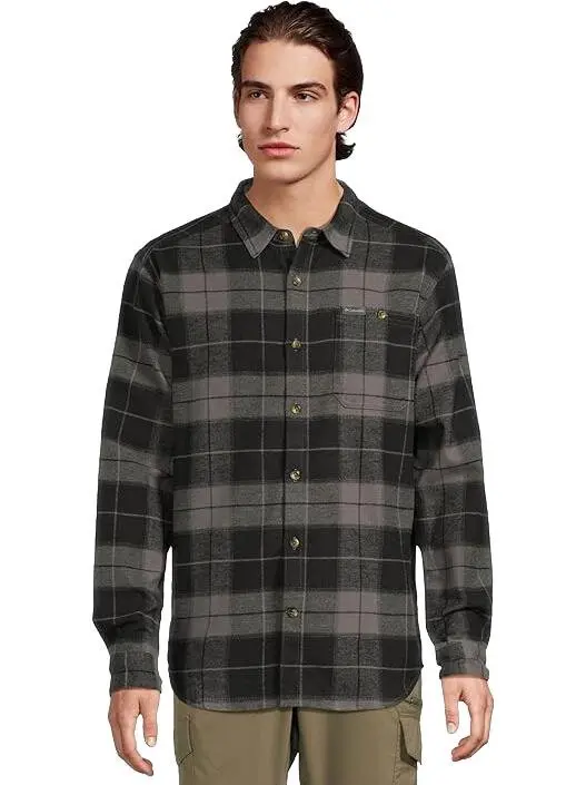 Columbia Pitchstonetm Heavyweight Flannel Ii Clothing Greenscape Macro Buffalo Tartan - Black