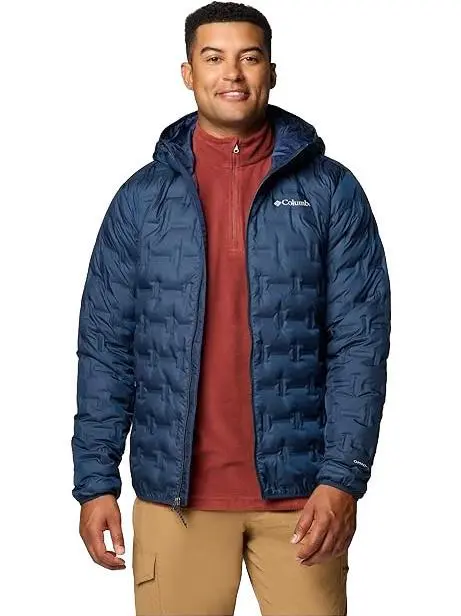Columbia Delta Ridge Ii Hooded Down Jacket - Navy