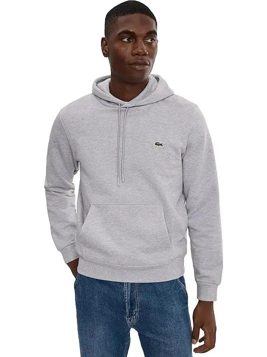 Lacoste Cotton Fleece Hoodie - Gray