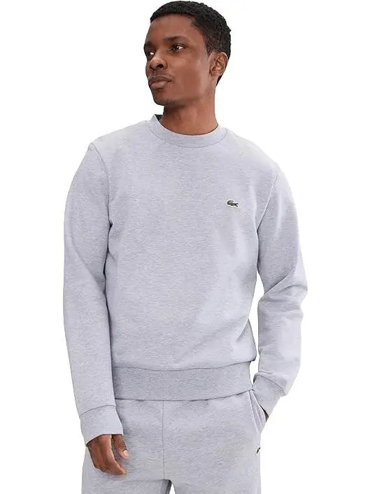 Lacoste Classic Fit Organic Cotton Crewneck Sweatshirt - Gray
