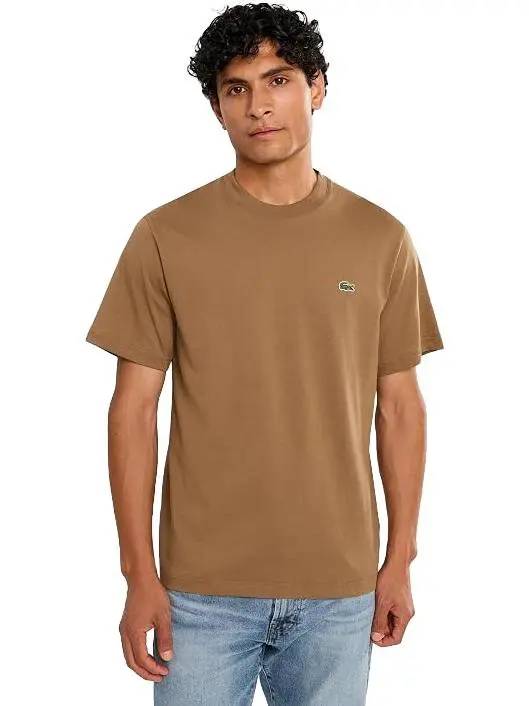Lacoste Cotton T-shirt T Shirt Cookie - Brown