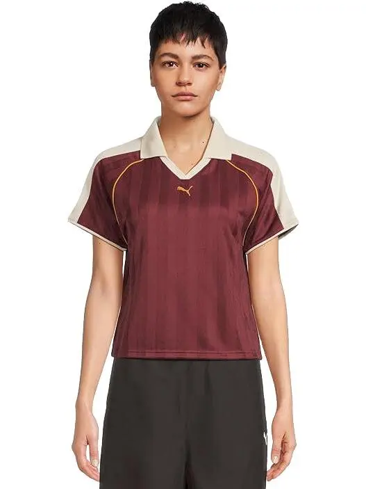 PUMA T7 Relaxed Soccer Jersey T-shirt - Mahogany