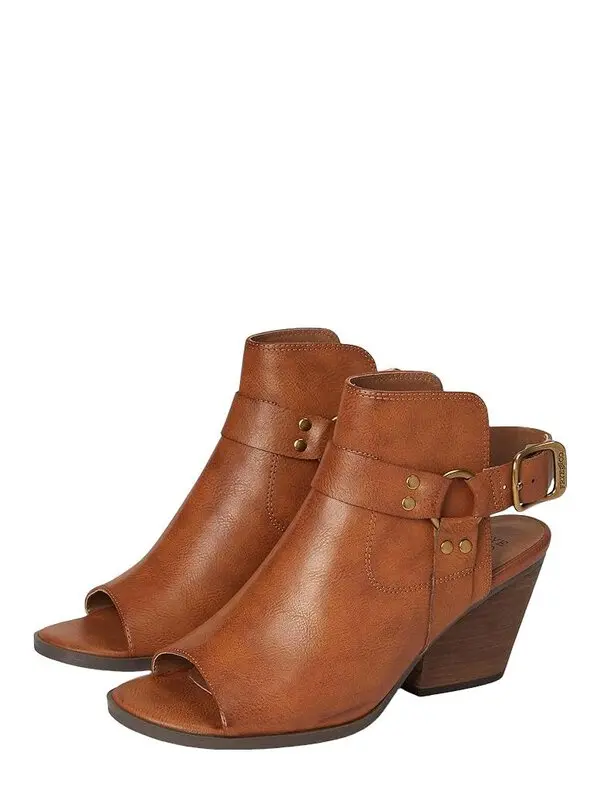 FRYE AND CO. Jolene Harness Ankle Boots - Tan