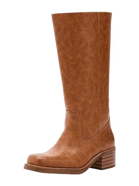 FRYE AND CO. Miranda Pull-on Boots With Block Heel - Brown