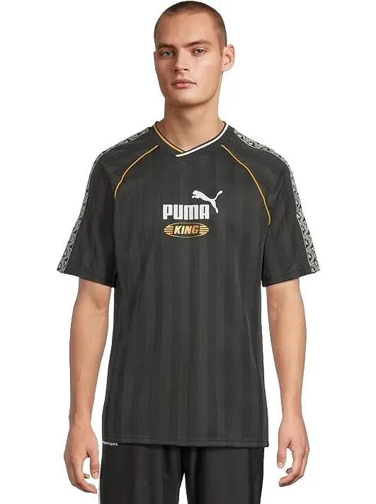 PUMA King Relaxed Soccer Jersey With V-neckline - Black