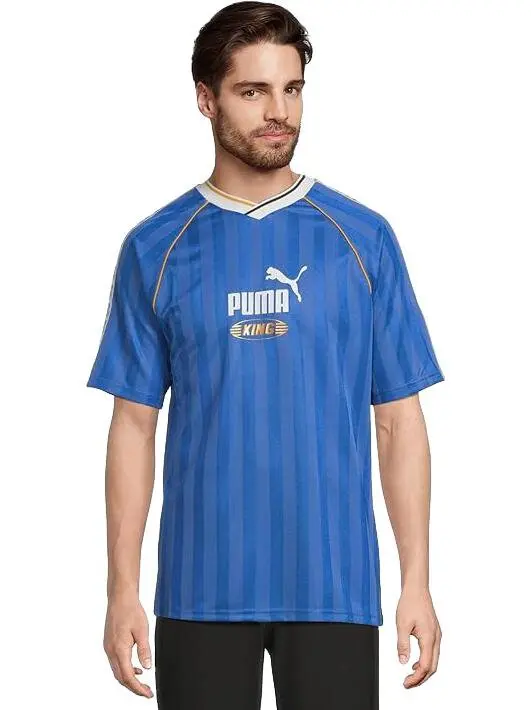 PUMA King Relaxed Soccer Jersey With V-neckline - Blue