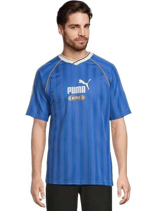 PUMA King Relaxed Soccer Jersey With V-neckline - Blue