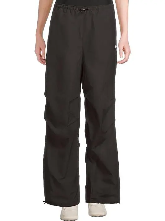 PUMA Parachute Woven Wide-leg Pants - Black